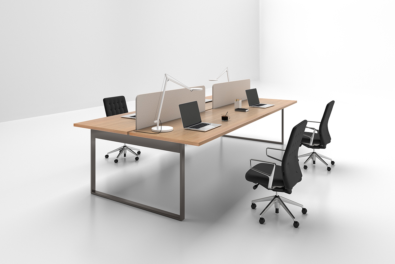 Pigreco Loop – Meeting table with rectangular legs | Martex